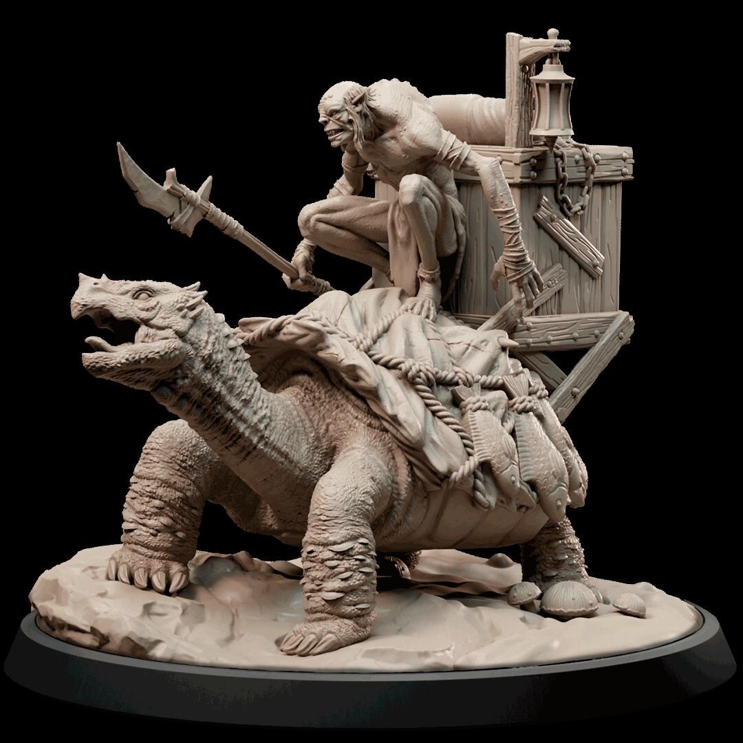 Turtle Rider Resin Miniature 8K Resolution - Etsy