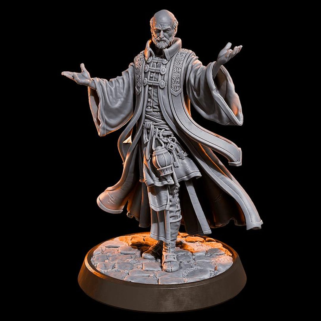 8K Resin Holy Priest Miniature: Unpainted Dnd RPG Mini - Etsy