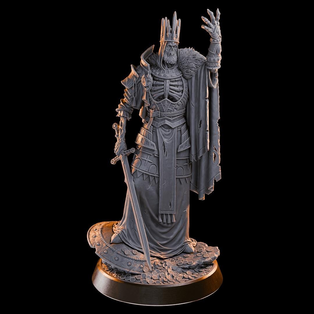 Lich King Resin Miniature: 8K+ TTRPG & Dnd Tabletop RPG Mini - Etsy