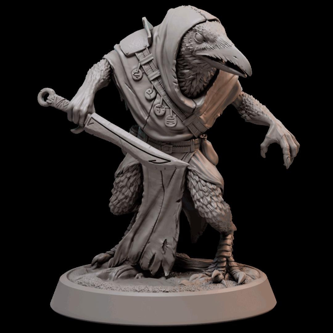 8K Resin Kenku Rogue Miniature: D&D, Pathfinder TTRPG - Etsy