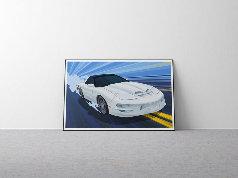 Pontiac Trans Am Poster White - Etsy