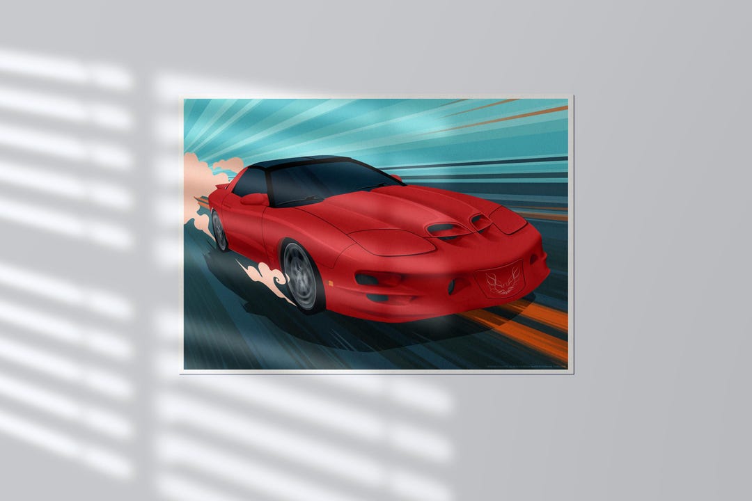 Pontiac Trans Am Poster - Red - Etsy