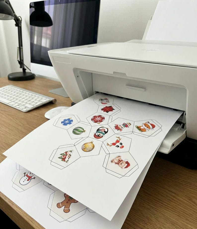 DIY Christmas Ornament | 3D Paper Dodecahedron, Animal Bauble (PDF) - Etsy