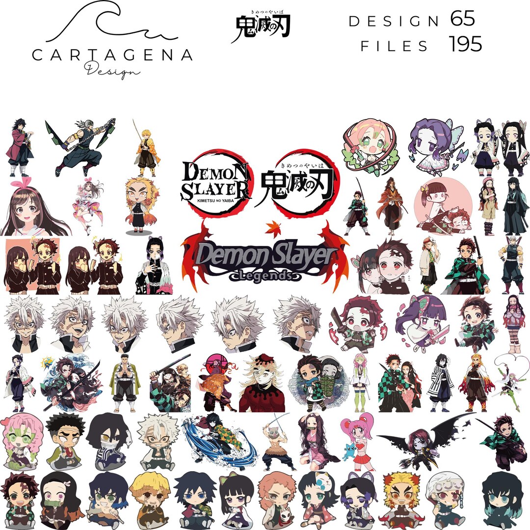 Demon Slayer Characters Cartoon Anime Moovie -svg-png-pdf- \ Tshirt ...