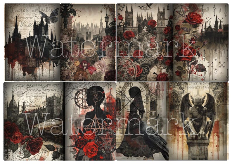 Gothic Widow Journal Kit | Dark Victorian Junk Journal Printable ...