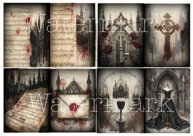 Gothic Widow Journal Kit | Dark Victorian Junk Journal Printable ...