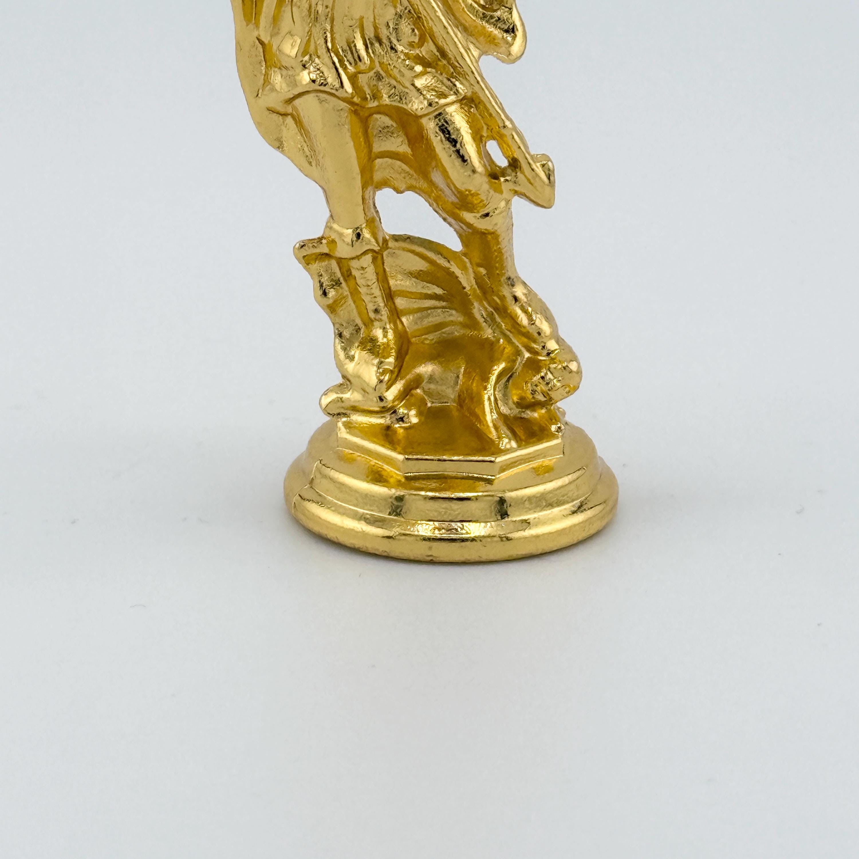 Saint Michael Archangel Statue - Metal Guardian Angel Figurine for ...