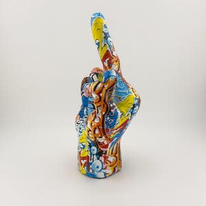 Graffiti Middle Finger Statue: Bold Resin Street Art Decor - Etsy Australia