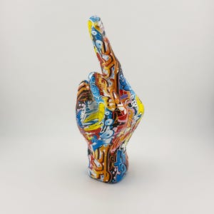 Graffiti Middle Finger Statue: Bold Resin Street Art Decor - Etsy Australia