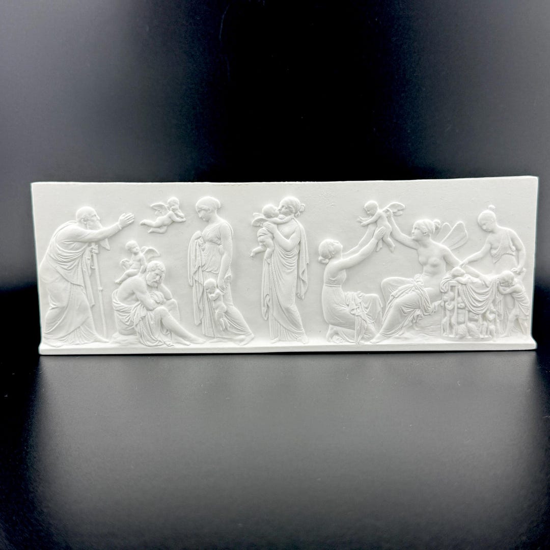Escultura griega en relieve de yeso: panel de arte mural de estilo ...