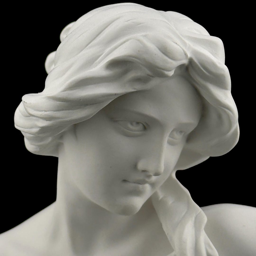 Art Nouveau Lady Bust: Vintage-style Resin Sculpture - Etsy