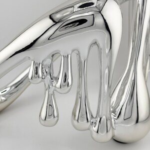 Silver Waterdrop Resin Sculpture: Modern Drip Design Art - Etsy