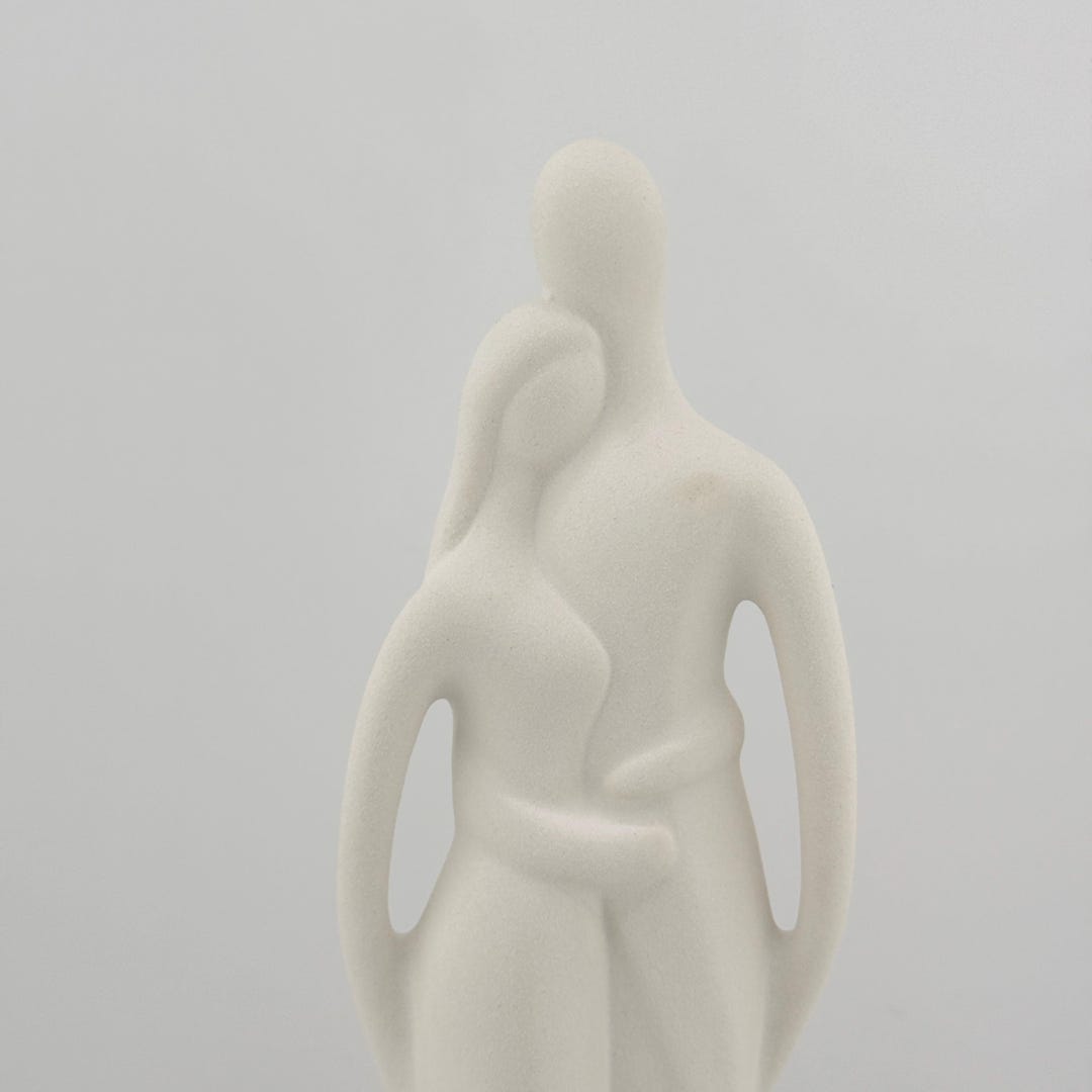 Romantic Ceramic Hugging Couple Statue – Anniversary Gift, Wedding ...