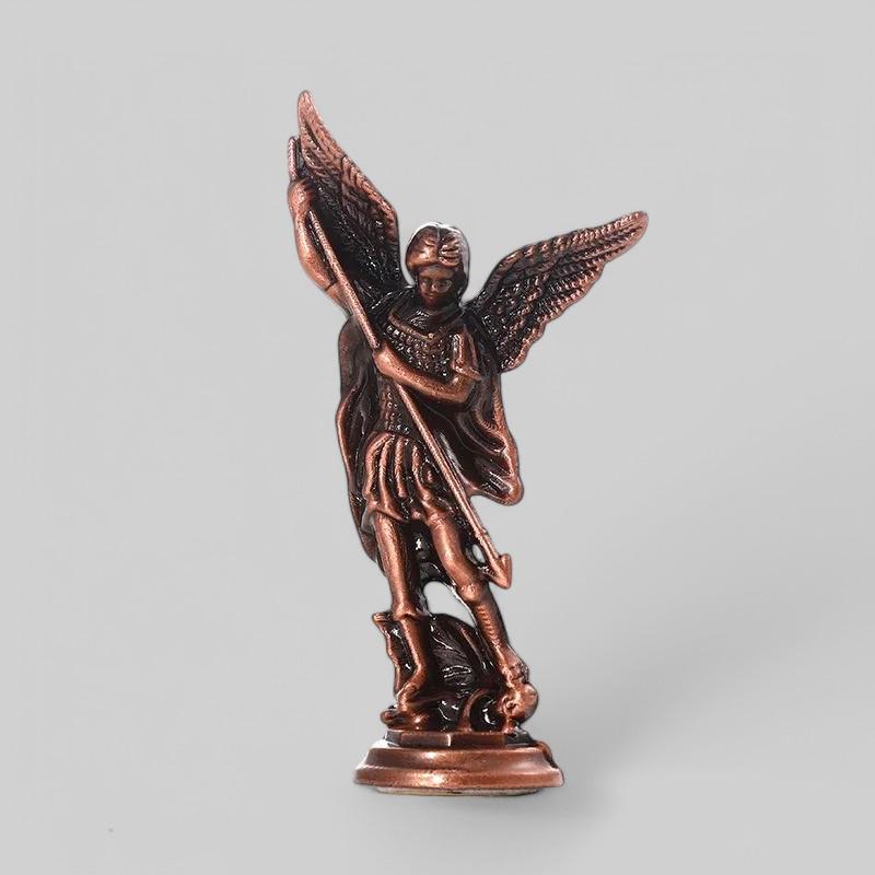 Saint Michael Archangel Statue - Metal Guardian Angel Figurine for ...