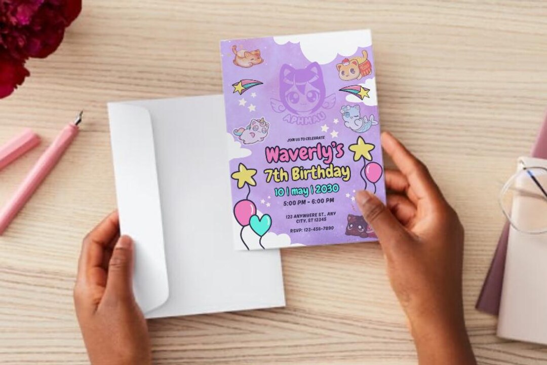 Aphmau Birthday Invitations - Etsy UK