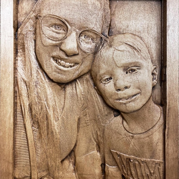 Wood Portrait - Etsy