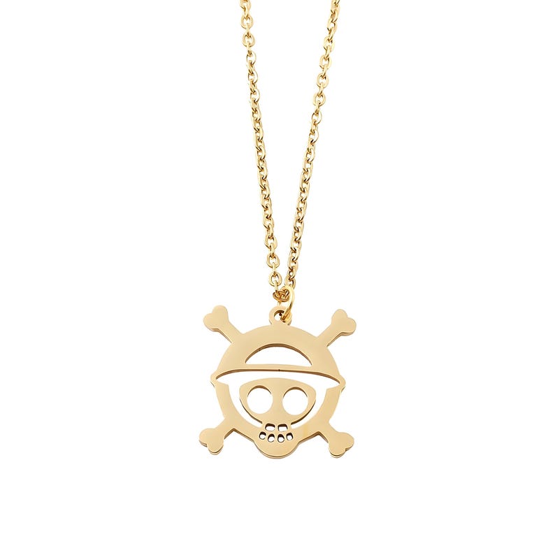 One Piece Luffy Hollow Stainless Steel Pendant Necklace Anime Periphery ...
