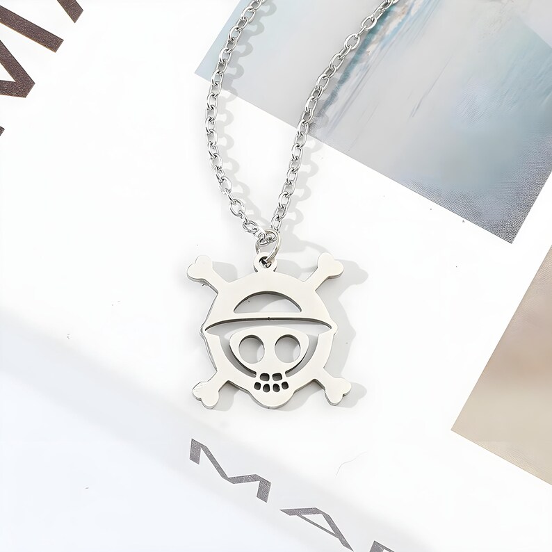 One Piece Luffy Hollow Stainless Steel Pendant Necklace Anime Periphery ...
