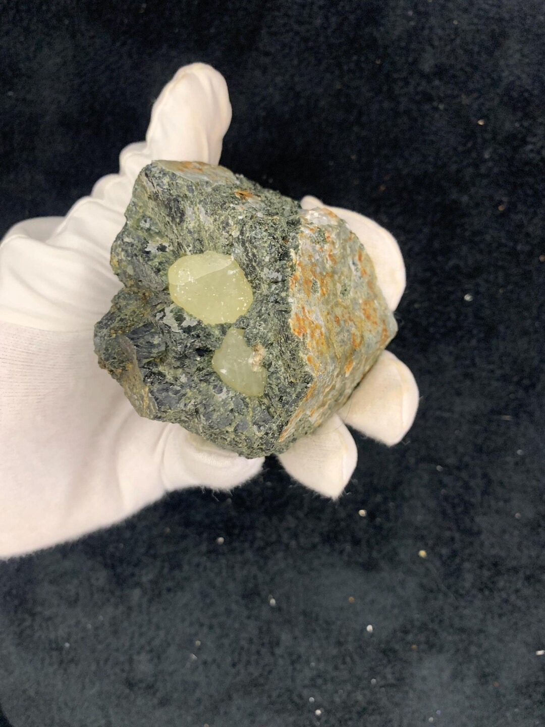Calcite Nodule Inside Pyroxene. Outaouais, Quebec, Canada, Grenville ...