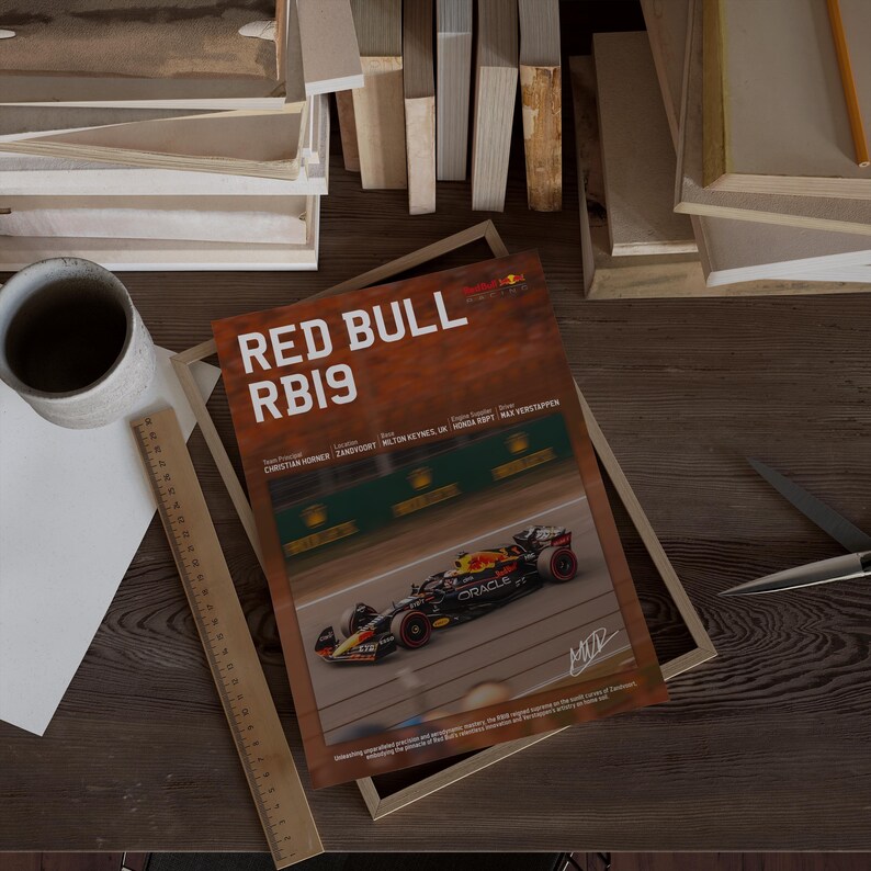 Red Bull RB19 Poster F1 Posters F1 Prints Red Bull F1 Poster Sport Car ...