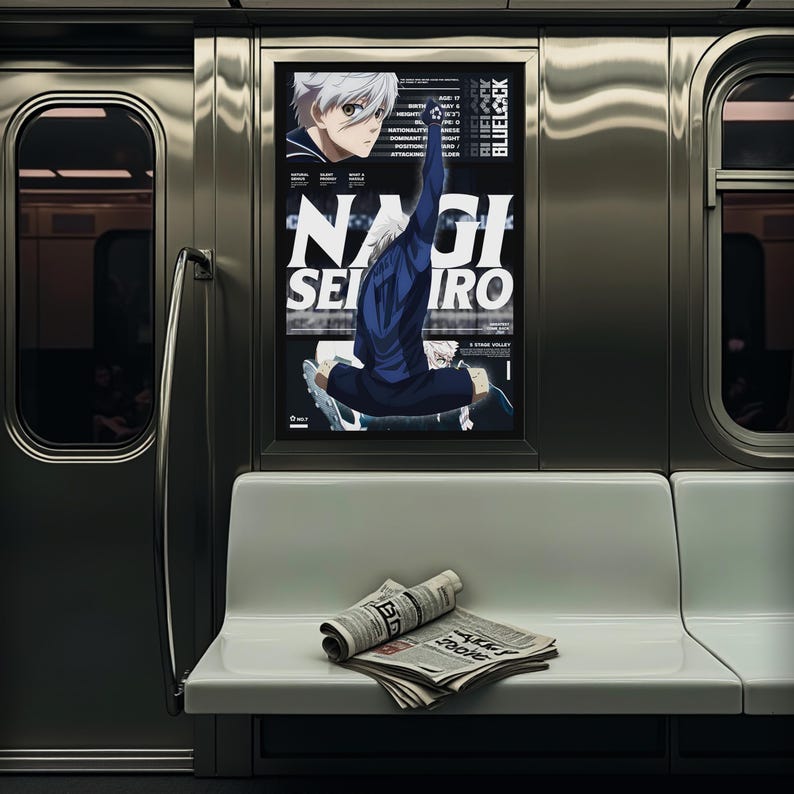 Blue Lock Poster | Nagi Poster | Isagi Poster | Blue Lock Gift | Anime ...