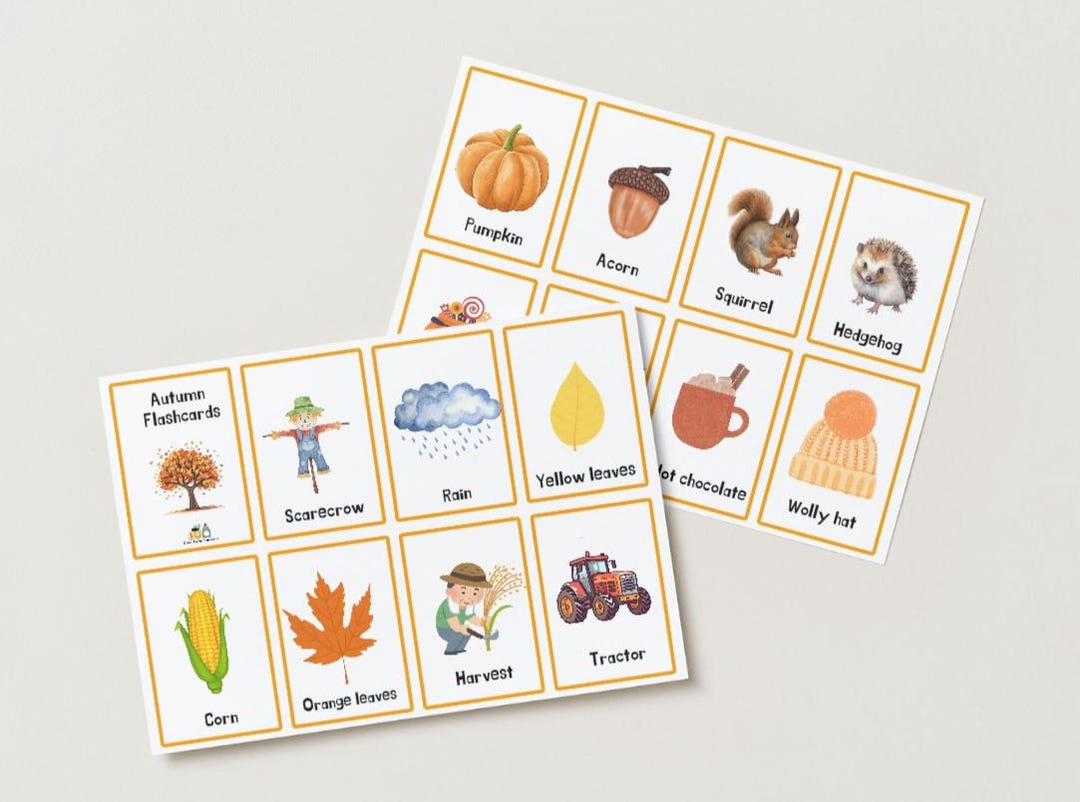 Autumn Themed Picture Flashcards Explore Spring Images, Nursery, School ...