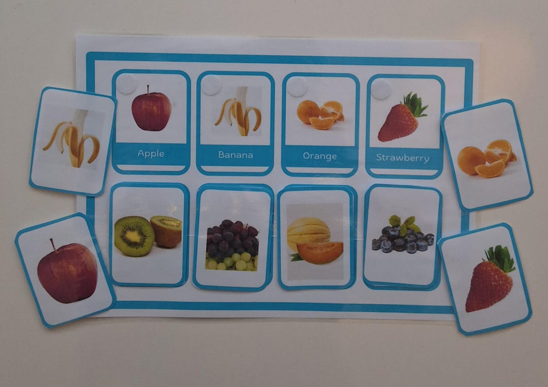 Matching Game Printable Memory Fruit Matching Game for Toddlers ...