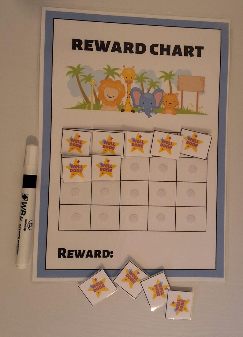 Printable Zoo Animal Reward Chart for Kids Goal Chart Behaviour Tool ...