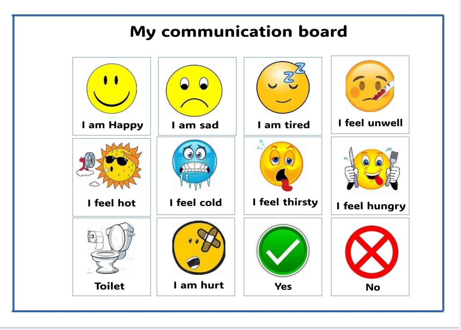 Communication Board for Autism,adhd,sen Non Verbal Communication ...
