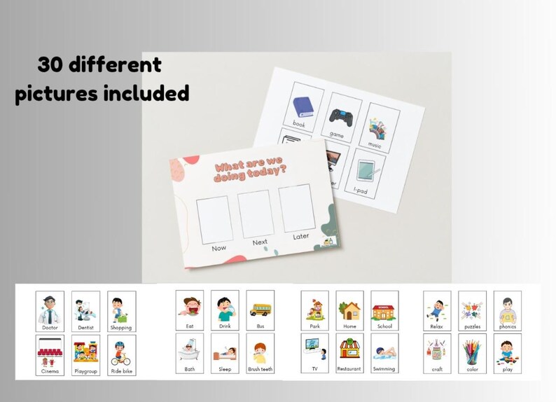 Visual Schedule for Kids / Routine Charts Autism & ADHD Printable ...