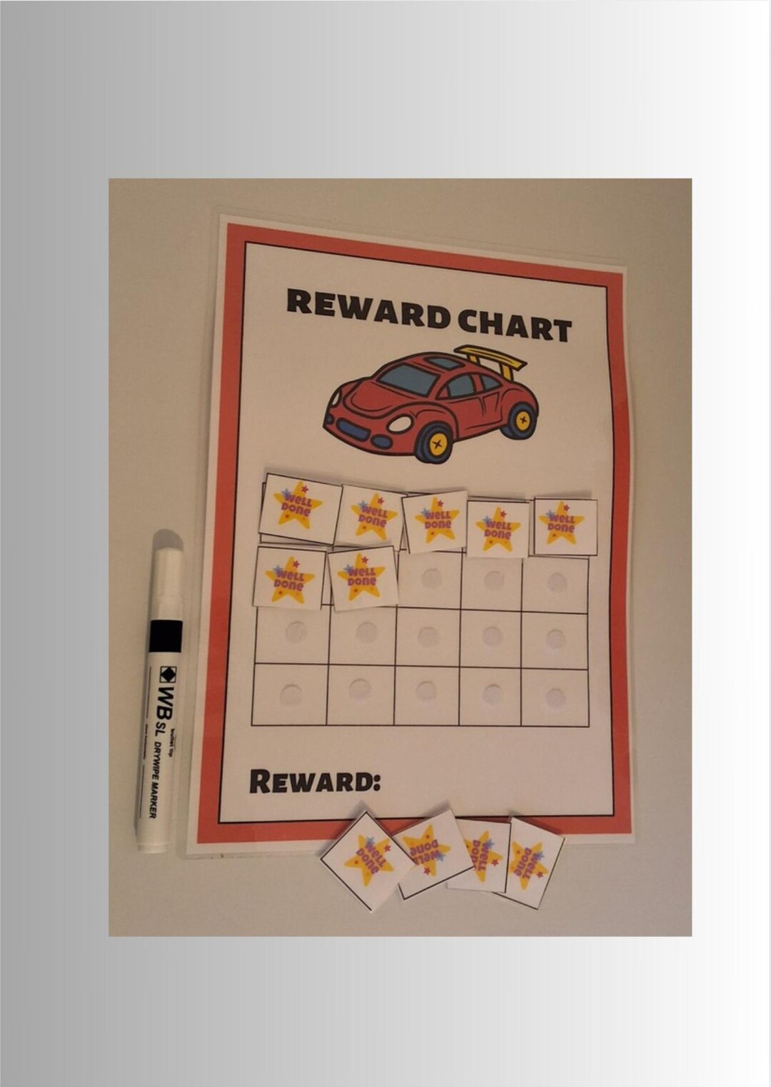 Printable Car Reward Chart for Kids Goal Chart Behaviour Tool, Daily ...