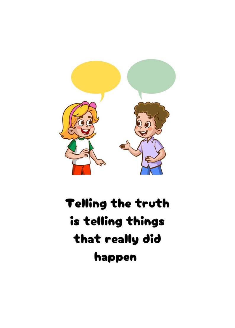 Social Story Telling the Truth Autism SEN Printable Resource Digital ...