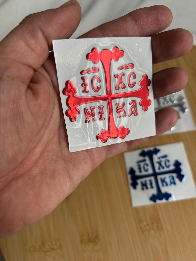Set 3 Pcs Christogram IC XC NIKA 3D Sticker Enamel Stickers Surface ...