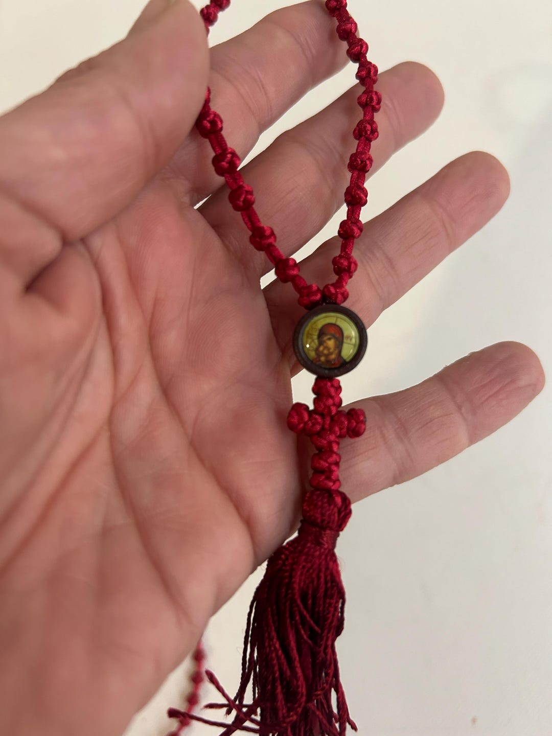 Handmade Prayer Rope Komboskini With Cross and Icon Unisex Prayer ...