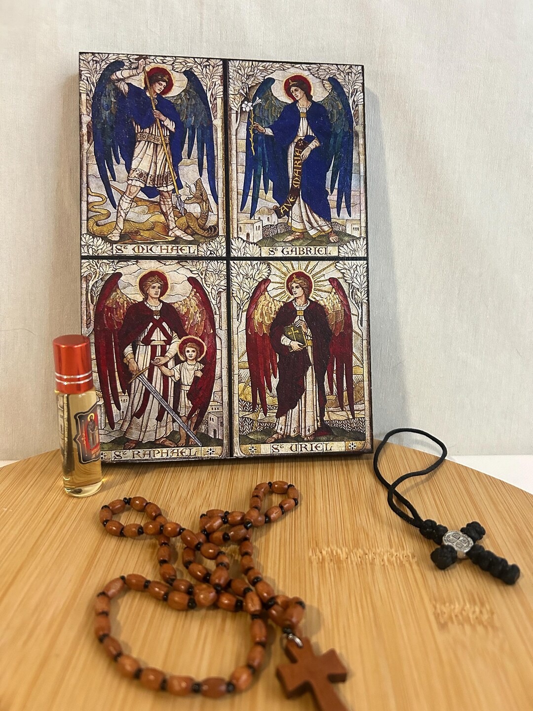 The Four Archangels Icon Faithful Copy of an Orthodox Printed on Wood ...
