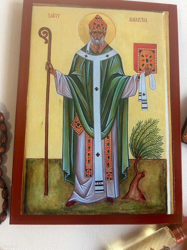 Saint Augustine Icon Orthodox Icons Greek Orthodox Byzantine Icon ...