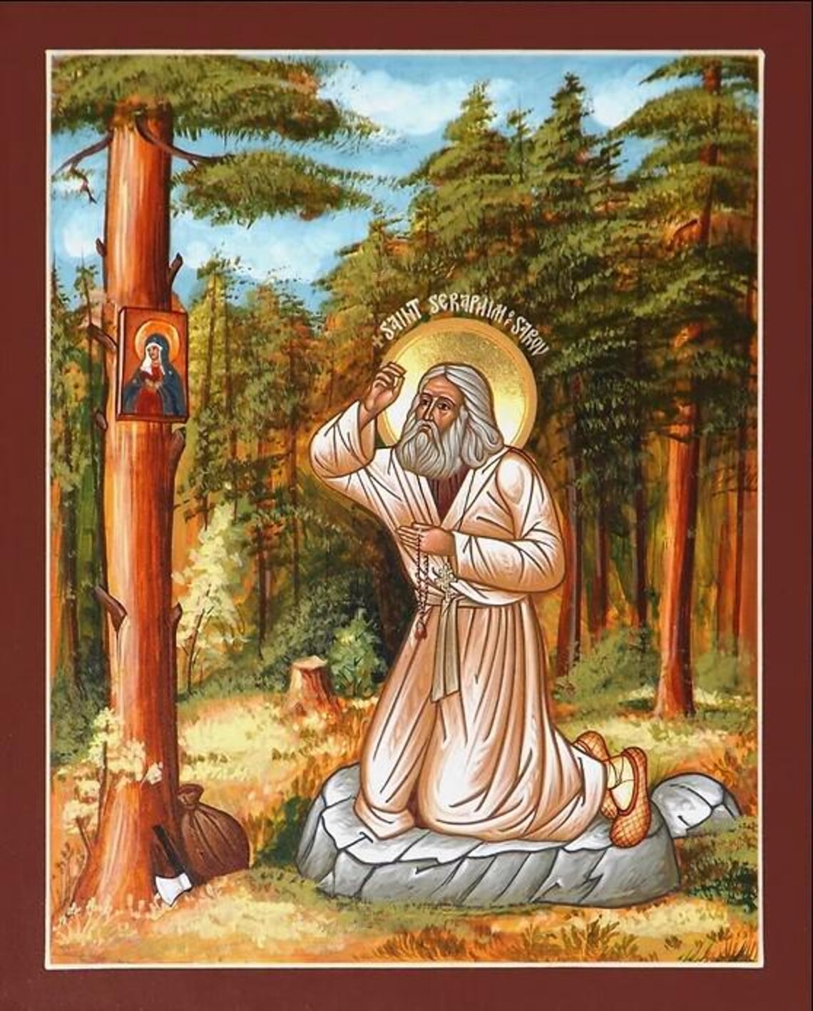 Saint Seraphim Saint Serafim of Sarov Icon Orthodox Icons Greek ...