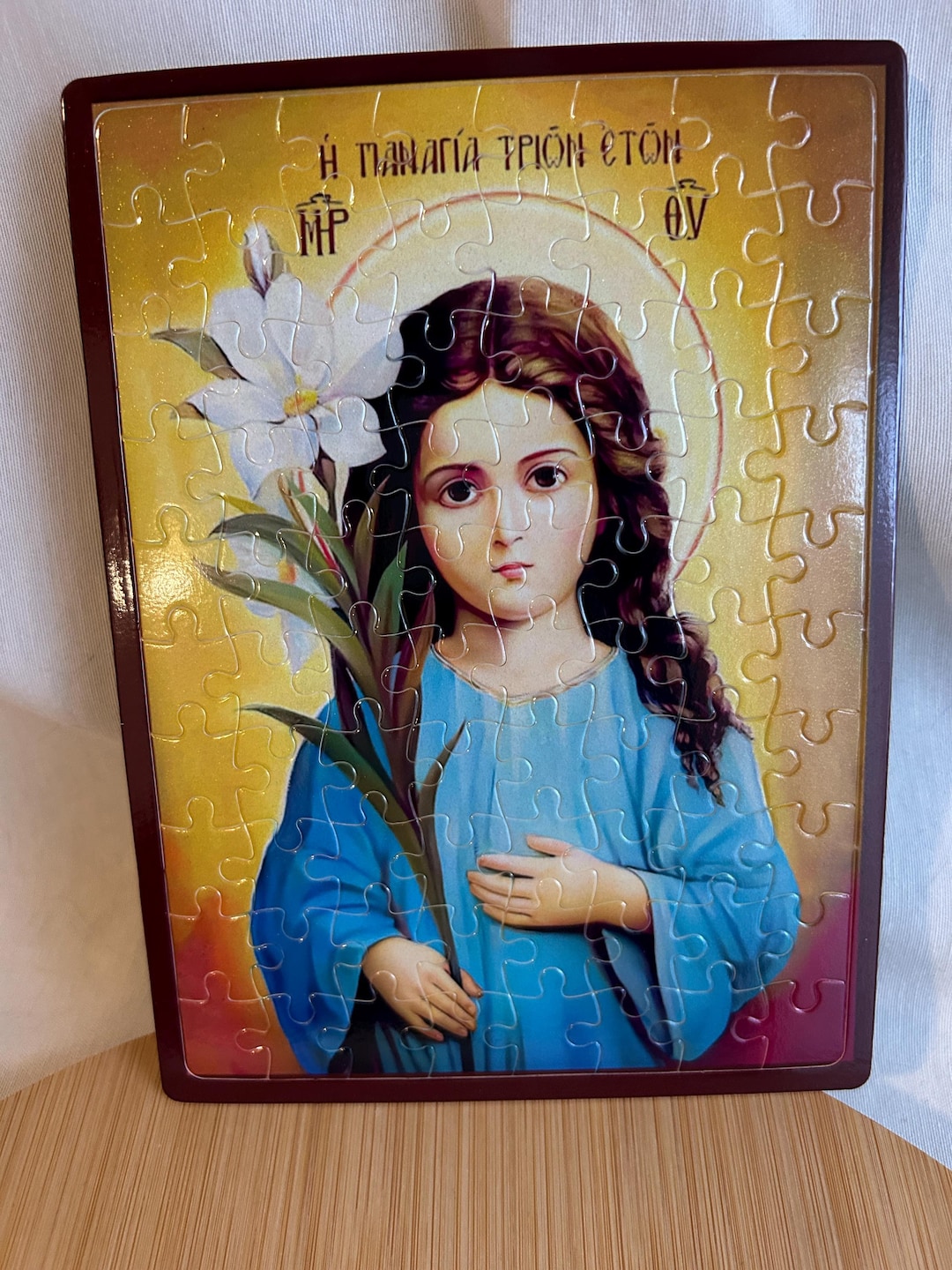 Virgin Mary at the Age of 3 Puzzle Jigsaw With Orthodox Christian ...