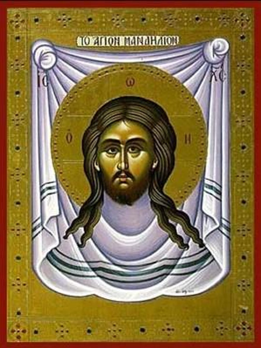 Small Wooden Pocket Icon Jesus Christ in Premium Quality Handmade ...