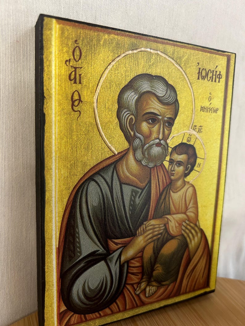 Saint Joseph Icon Orthodox Icons Greek Orthodox Byzantine Icon Faithful ...