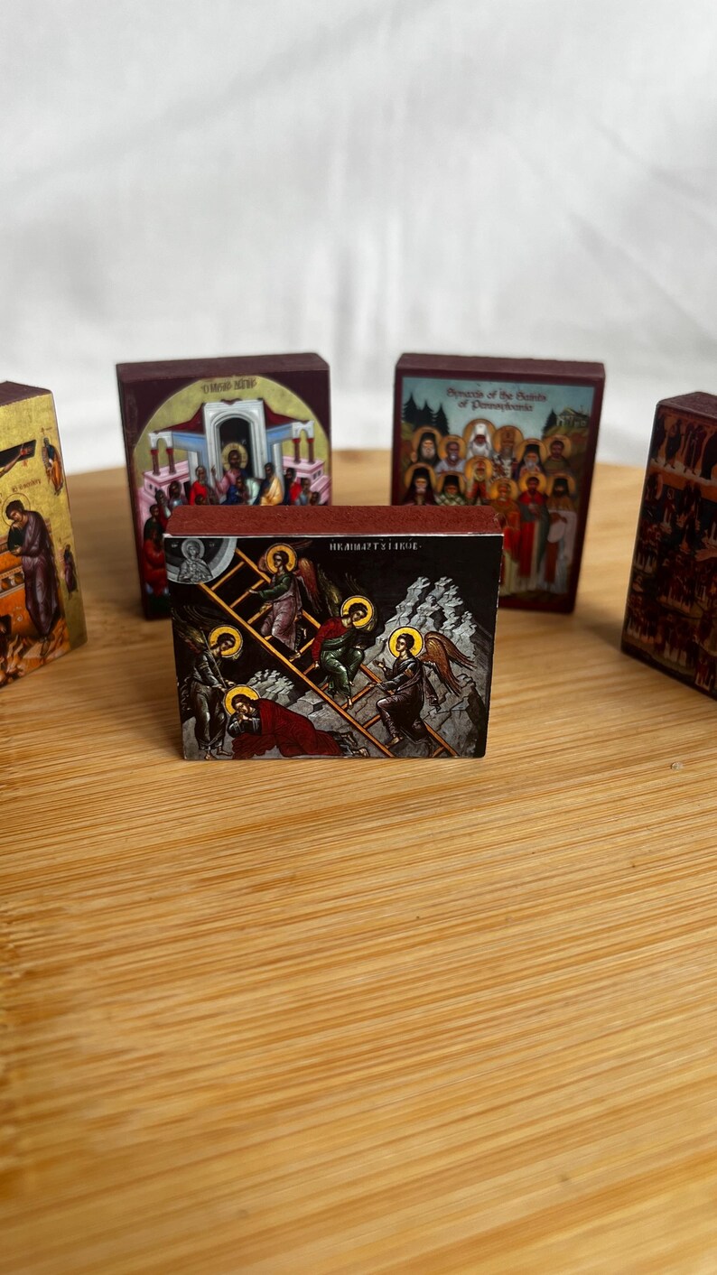 Small Wooden Icon the Ladder of Jacob in Premium Quality Handmade ...