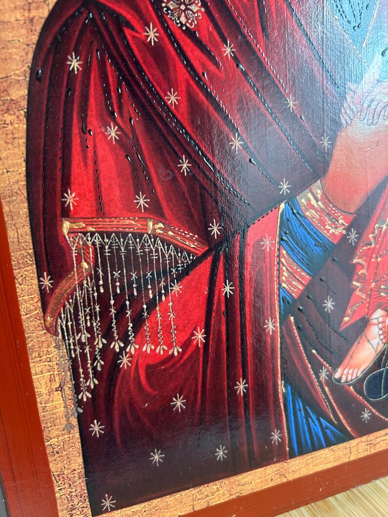 Virgin Mary Queen of Angels Icon Orthodox Icons Greek Orthodox ...