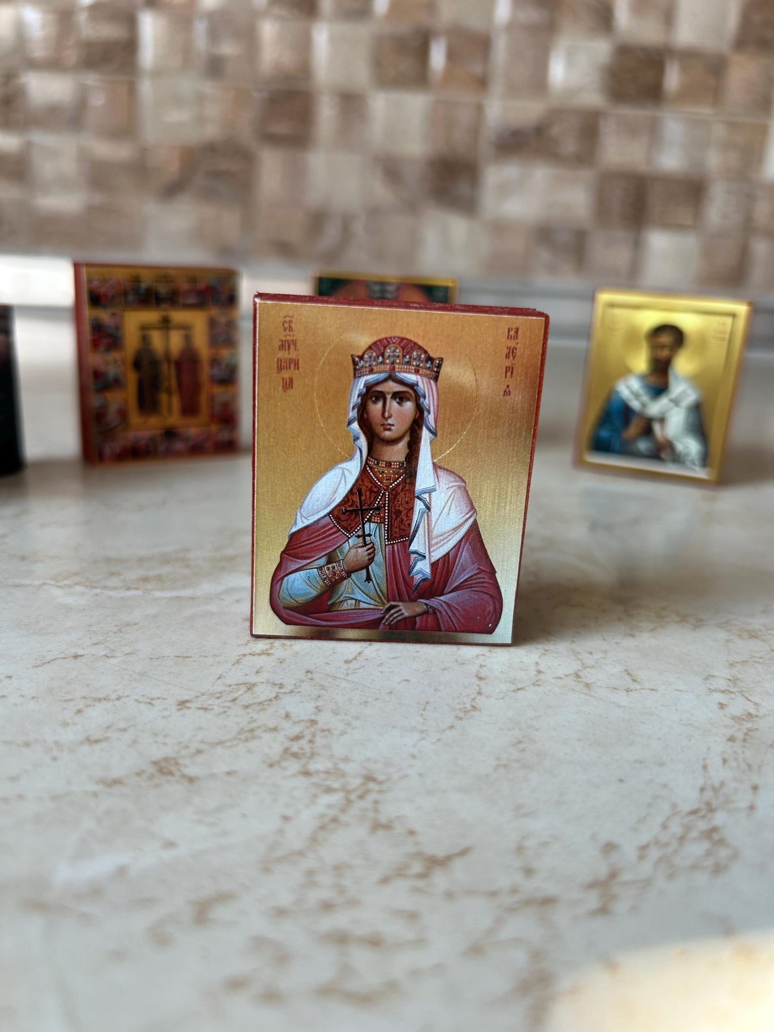 Small Wooden Orthodox Travel Icon, Santa Valeria De Roma, Car Icon - Etsy