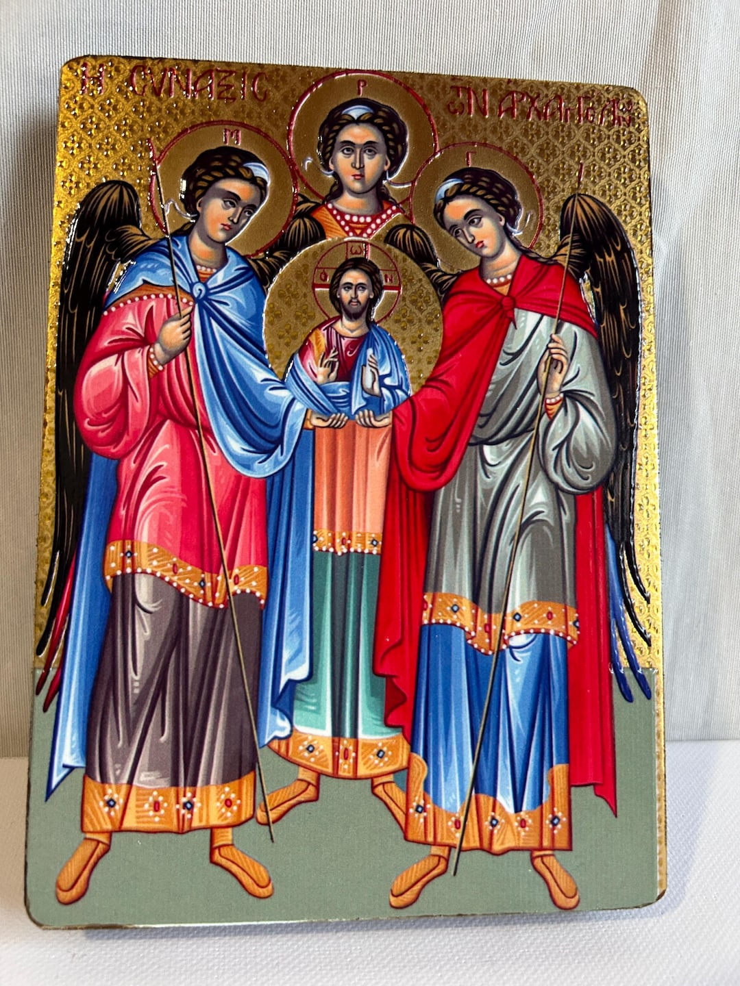Synaxis of the Archangels Orthodox Icon With a Polished Look and Water ...