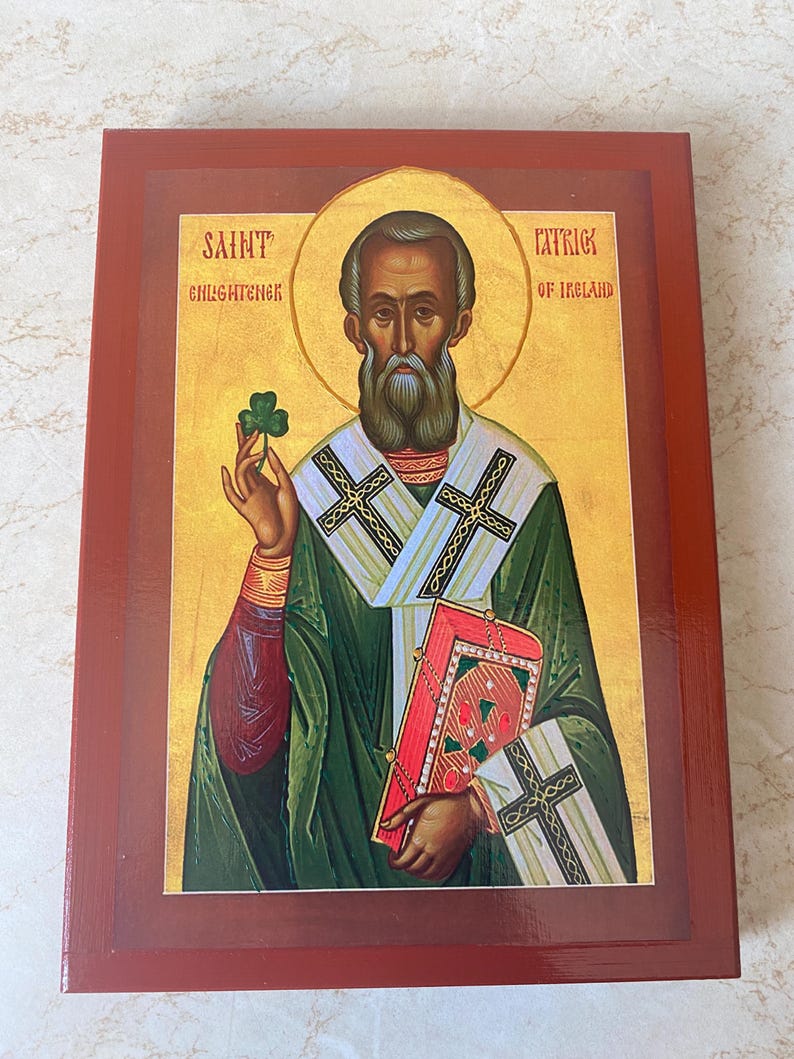 Saint Patrick Icon Orthodox Icons Greek Orthodox Byzantine Icon ...