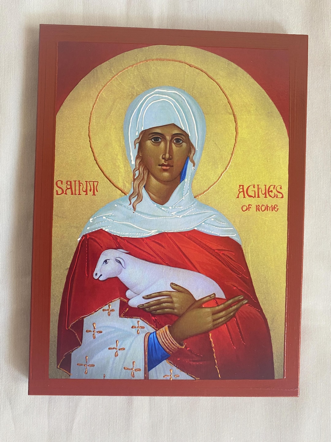 Saint Agnes Patron Saint of Girl Icon Orthodox Icons Greek Orthodox ...
