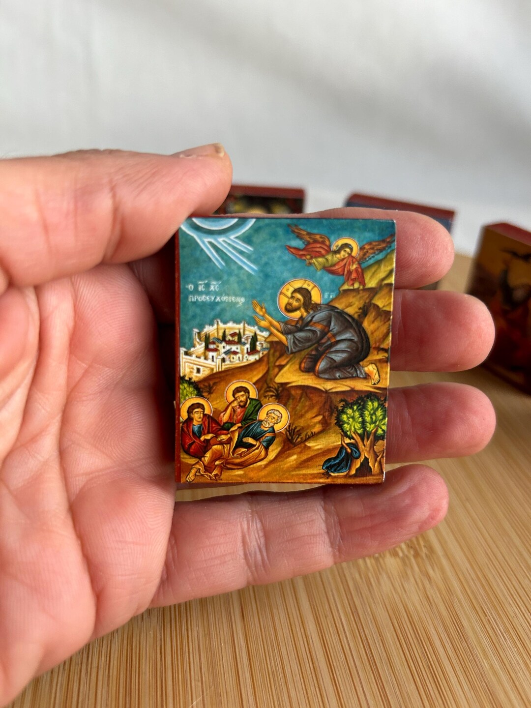 Small Wooden Pocket Icon Jesus Christ in Premium Quality Handmade ...