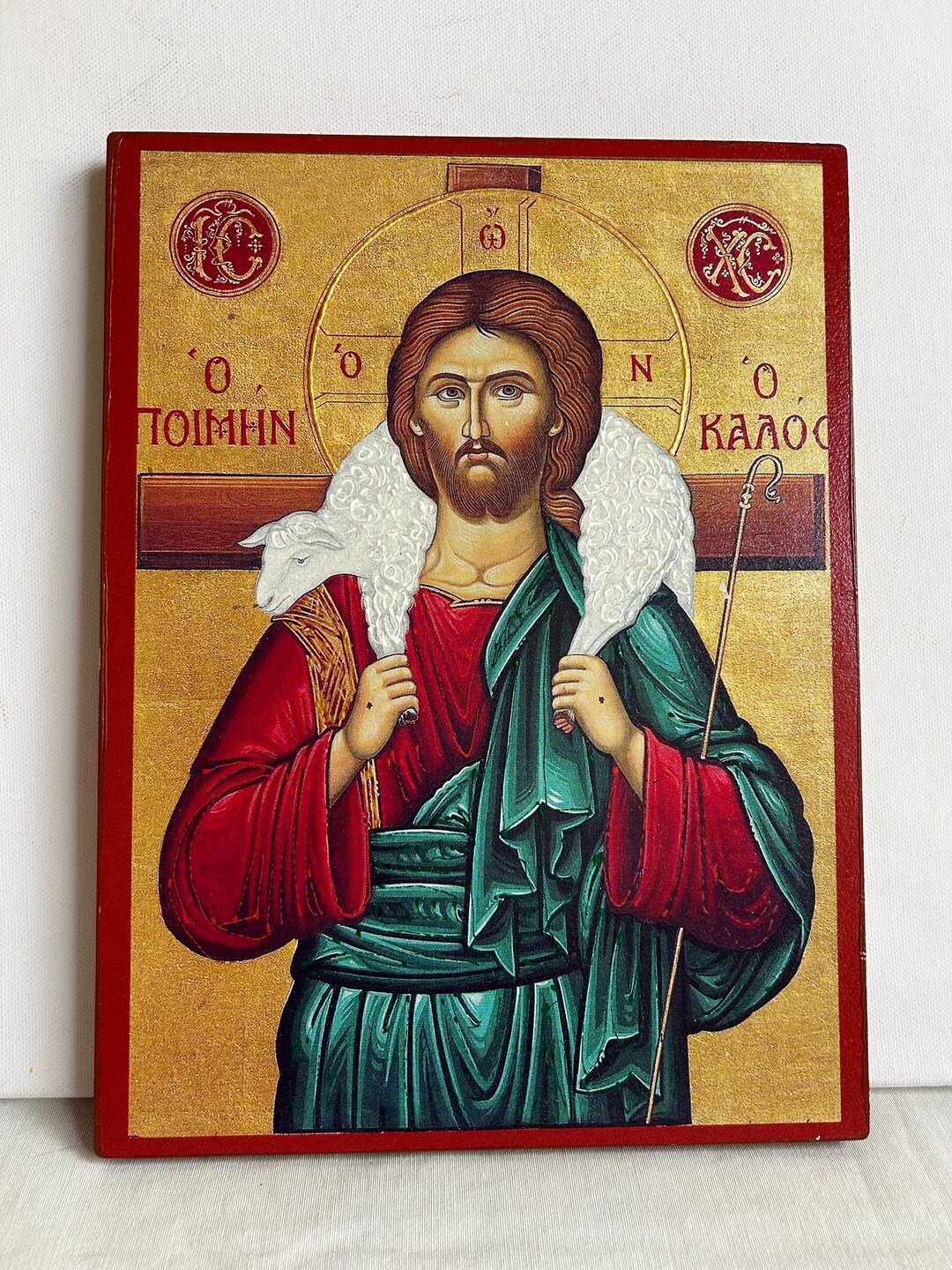 Jesus Christ the Good Shepherd Icon Orthodox Icons Greek Orthodox ...