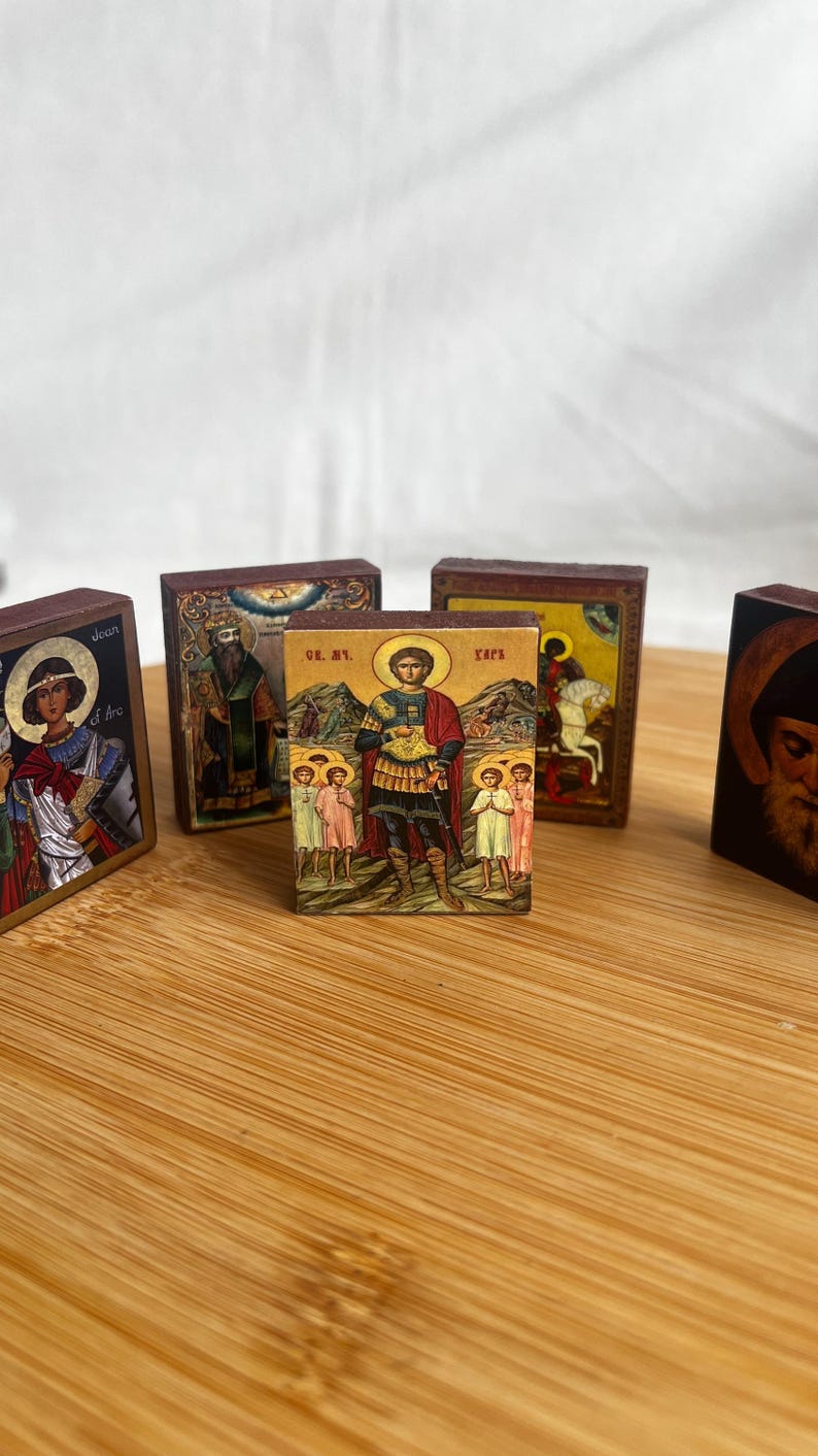 Small Wooden Icon Saint Varus in Premium Quality Handmade Faithful Copy ...