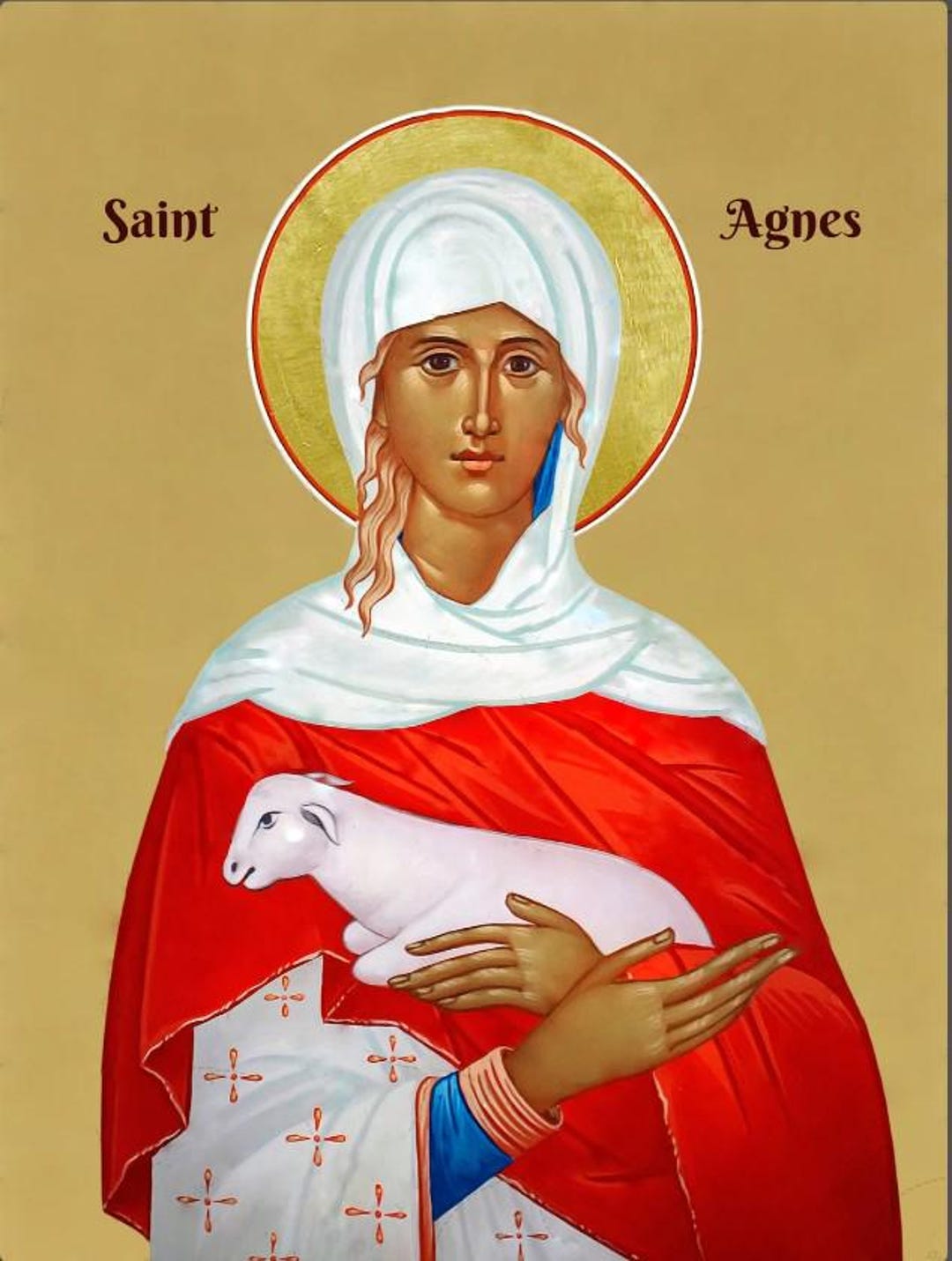 Saint Agnes of Rome Icon Orthodox Icons Greek Orthodox Byzantine Icon ...